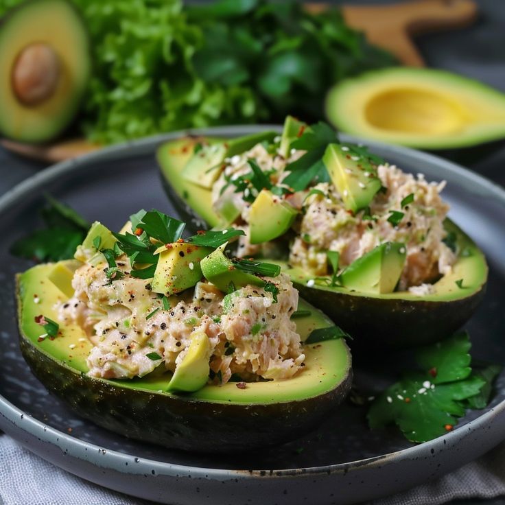 Spicy Tuna Stuffed Avocados: Quick Clean Eating Recipe